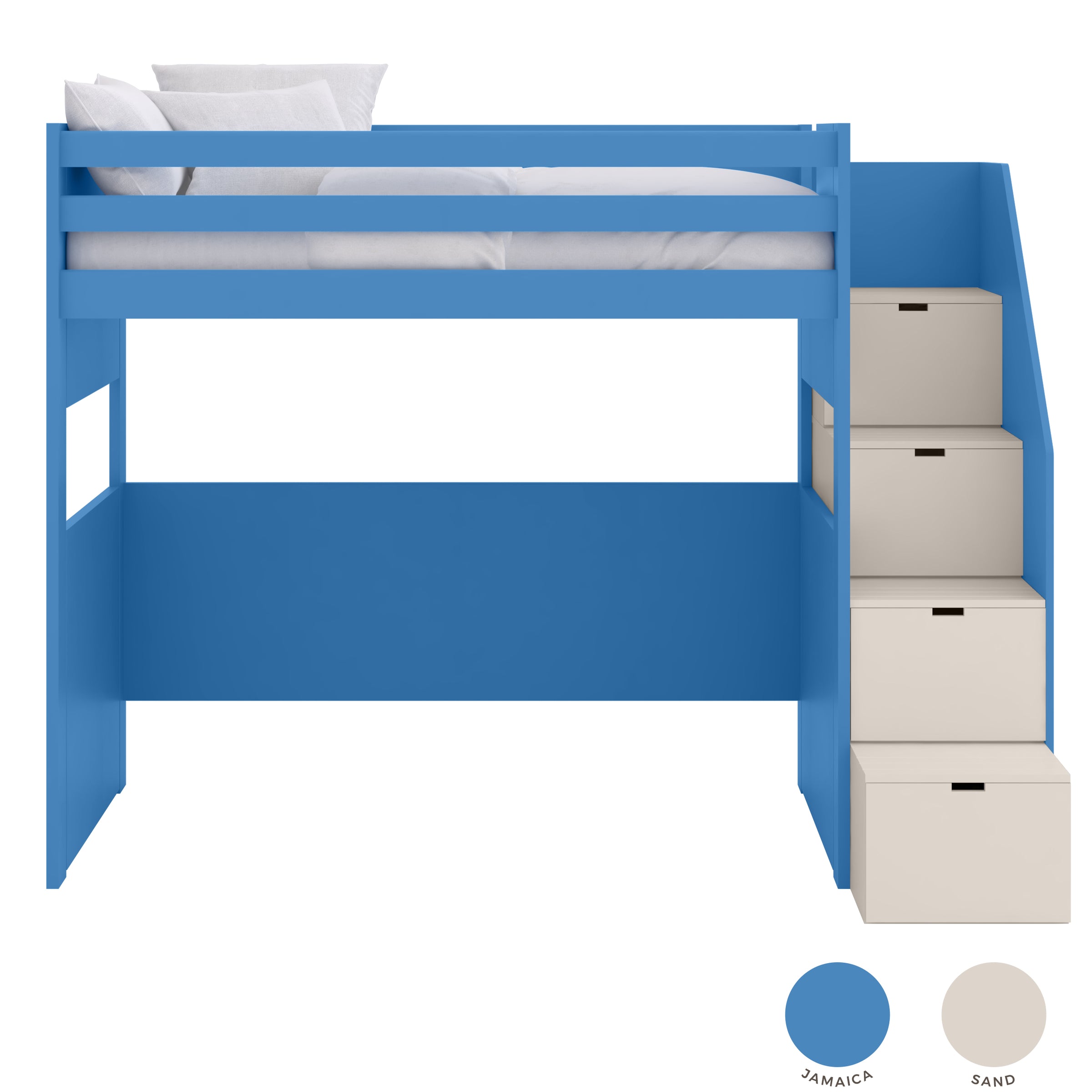 Transform your space with innovation: XL loft bed with storage drawers ...